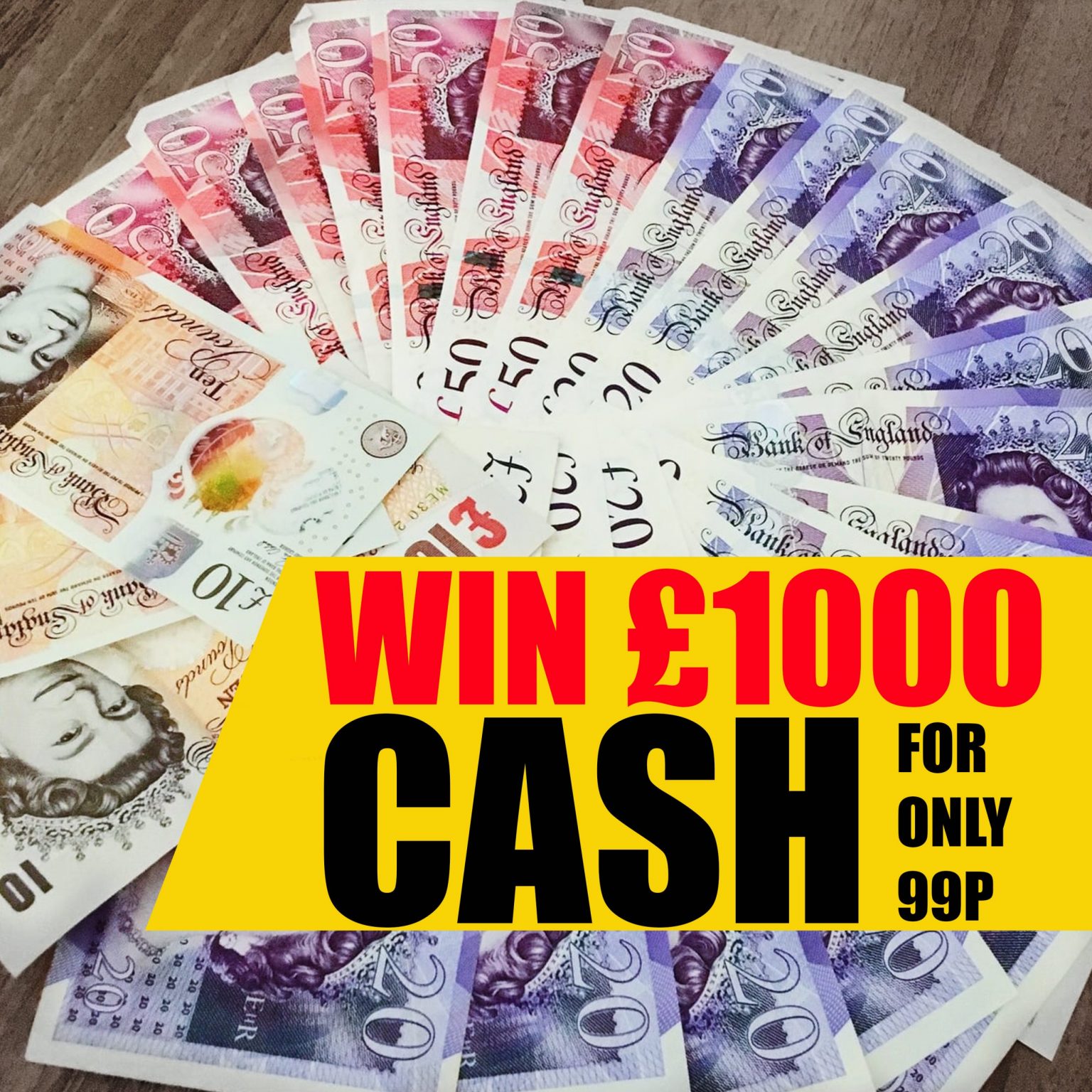 WIN £1000 Cash For 99p #3 – CM Competitions NI